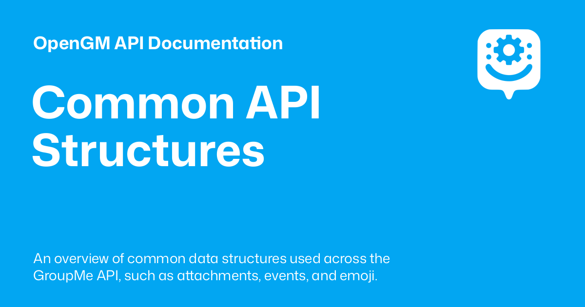 Common API Structures - OpenGM API Documentation