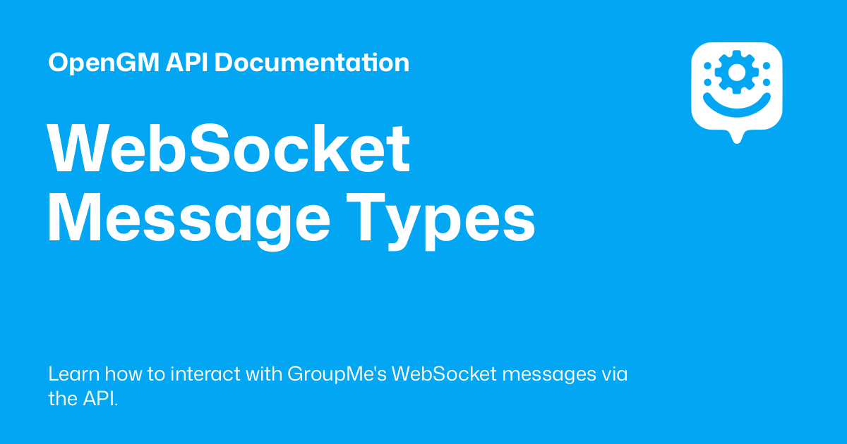 WebSocket Message Types - OpenGM API Documentation